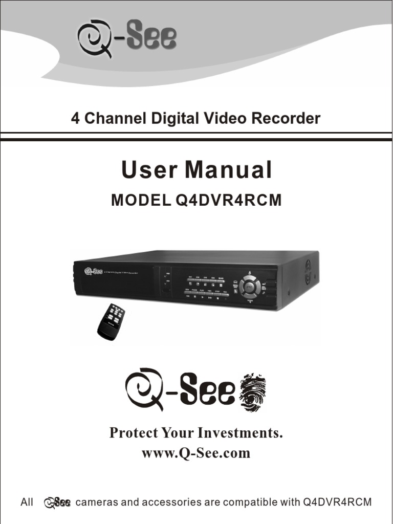 User Manual: 4 Channel Digital Video Recorder | PDF | Digital Video ...