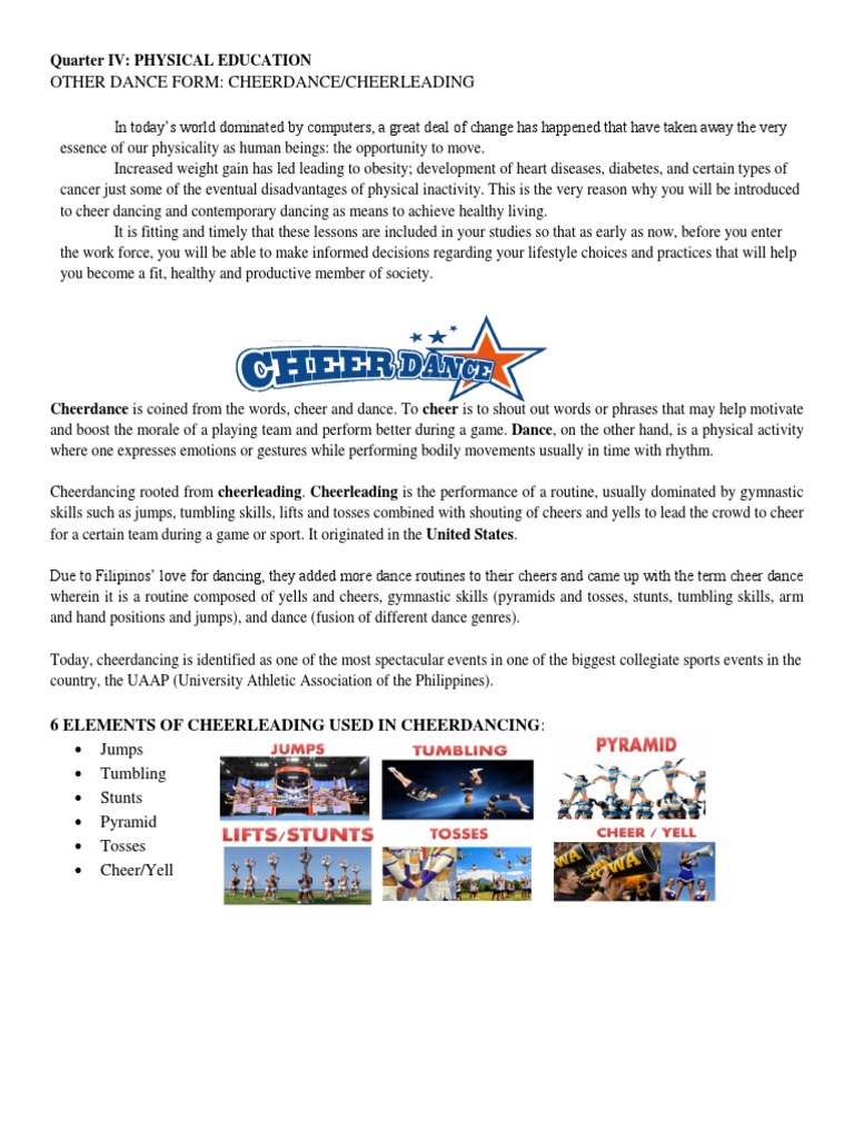 Understanding Cheerdance Fundamentals | PDF