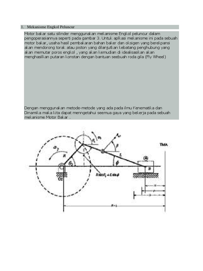 Mekanisme Engkol Peluncur | PDF