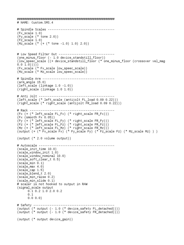 FFB Custom Settings | PDF | Transmission (Mechanics) | Vehicle Technology