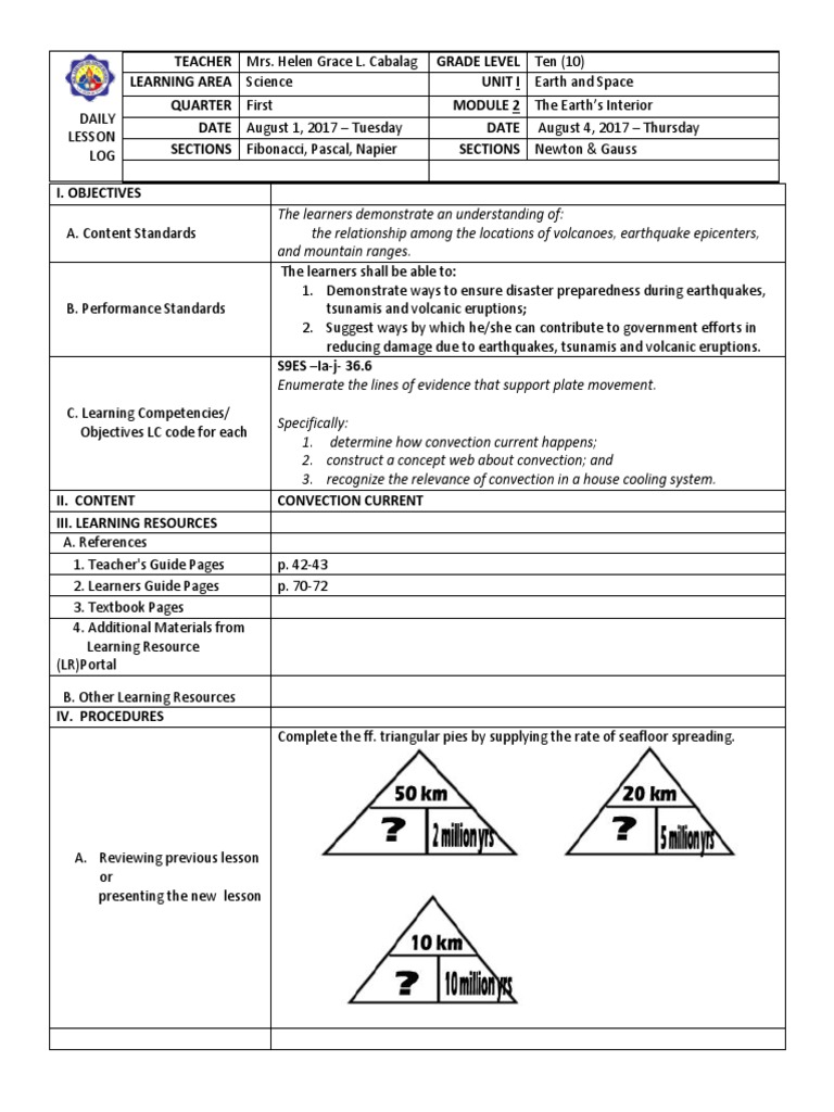 DLL Aug 1 Convection Current | PDF | Convection | Plate Tectonics