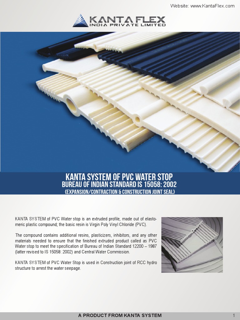 PVC Water Stop | PDF | Polyvinyl Chloride | Mass
