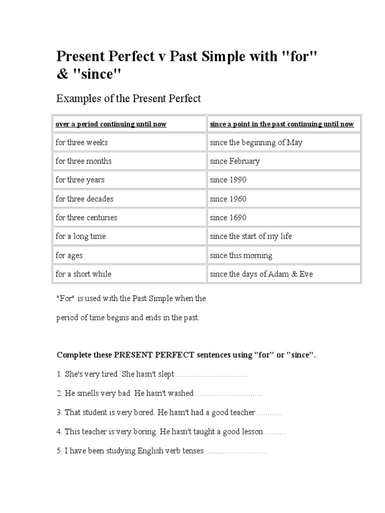 Present Perfect V Past Simple | Download Free PDF | Perfect (Grammar) | Linguistic Morphology