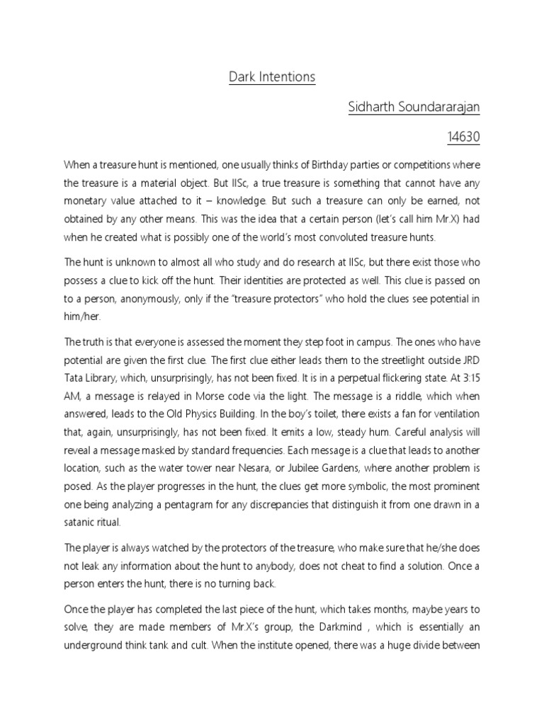 Dark Intentions Sidharth Soundararajan 14630 | PDF | Devil | Science