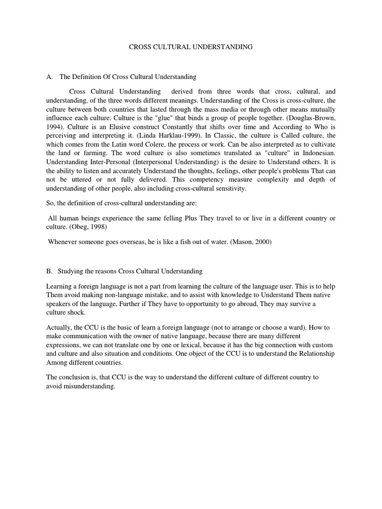 Understanding Cross-Cultural Dynamics | PDF