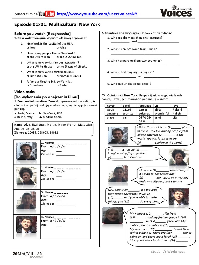 Episode 01x01 Students Worksheet | PDF