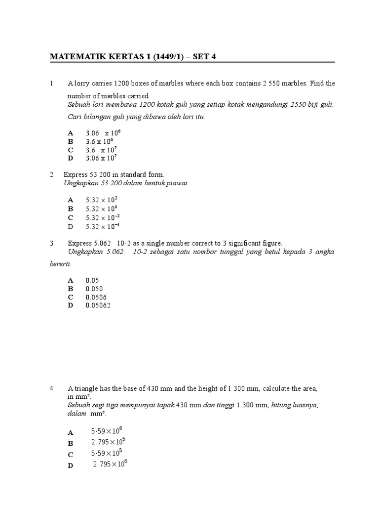 Soalan Set 4 | PDF