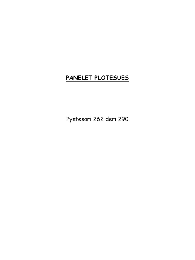 Panelet Plotesues | PDF