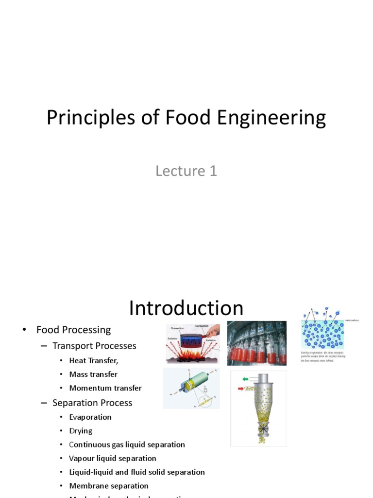 Principles of Food Engineering Lecture 1 | PDF | Gases | Heat