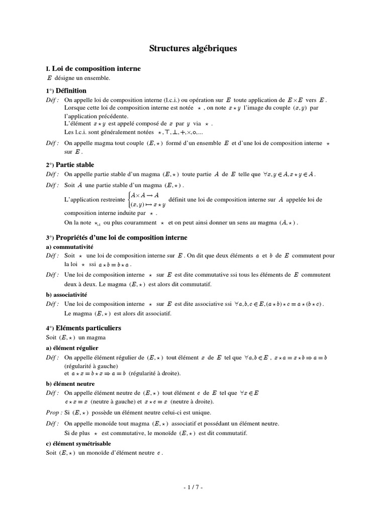 Algèbre - Structure algébrique | Permutation | Groupe (Mathématiques)