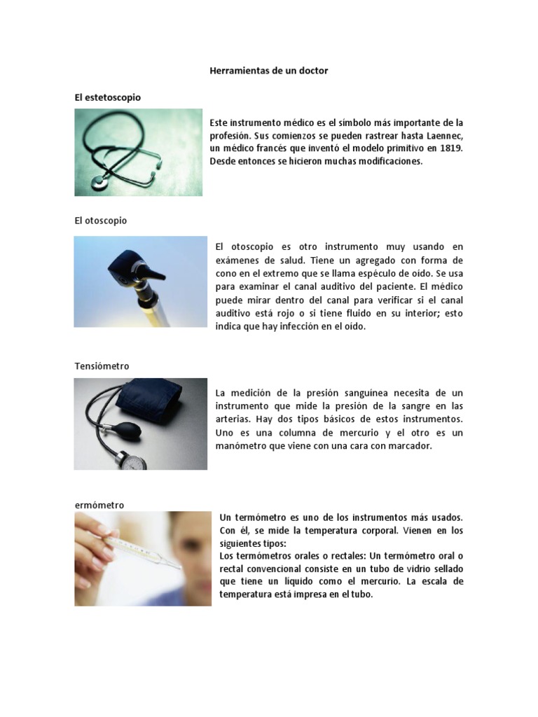 Herramientas Esenciales de un Doctor | PDF | Policía | Herramientas