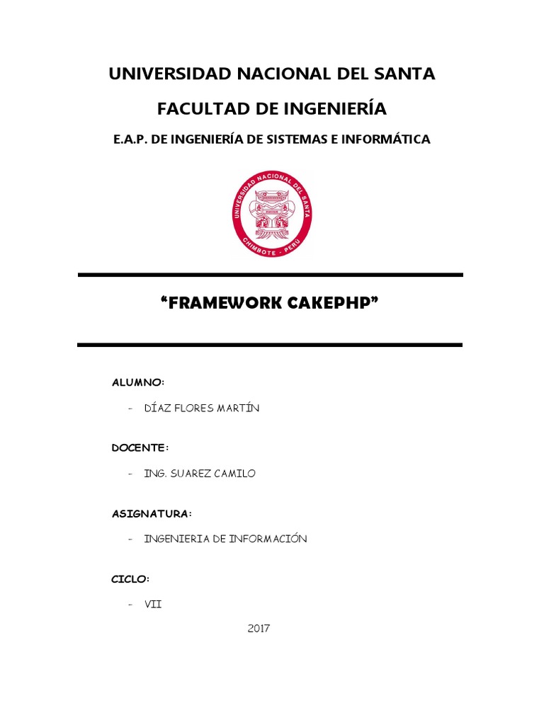 Informe - Framework Cakephp | PDF | Modelo – Vista – Controlador | Marco de software