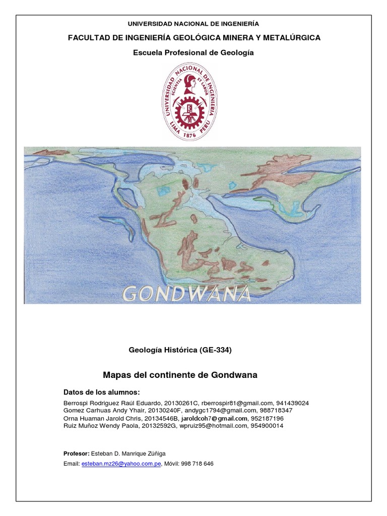 Historia del Supercontinente Gondwana | PDF | Continente | Antártida