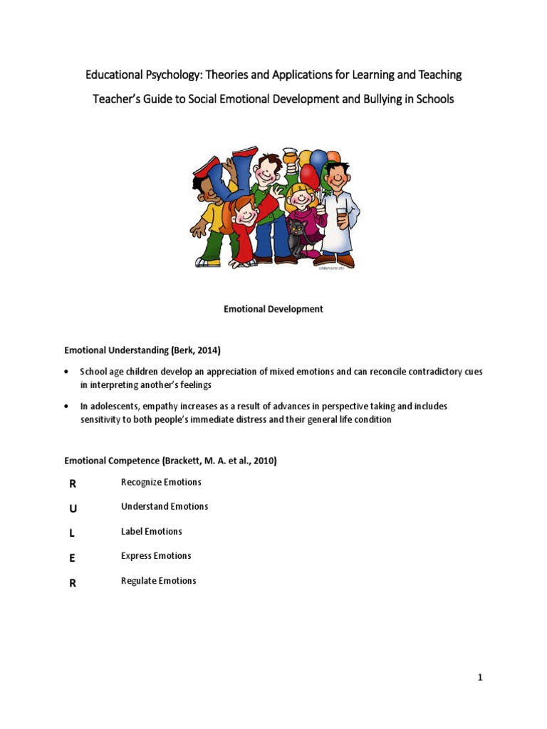 Emotional and Social Development in Education | PDF | Bullying | Friendship