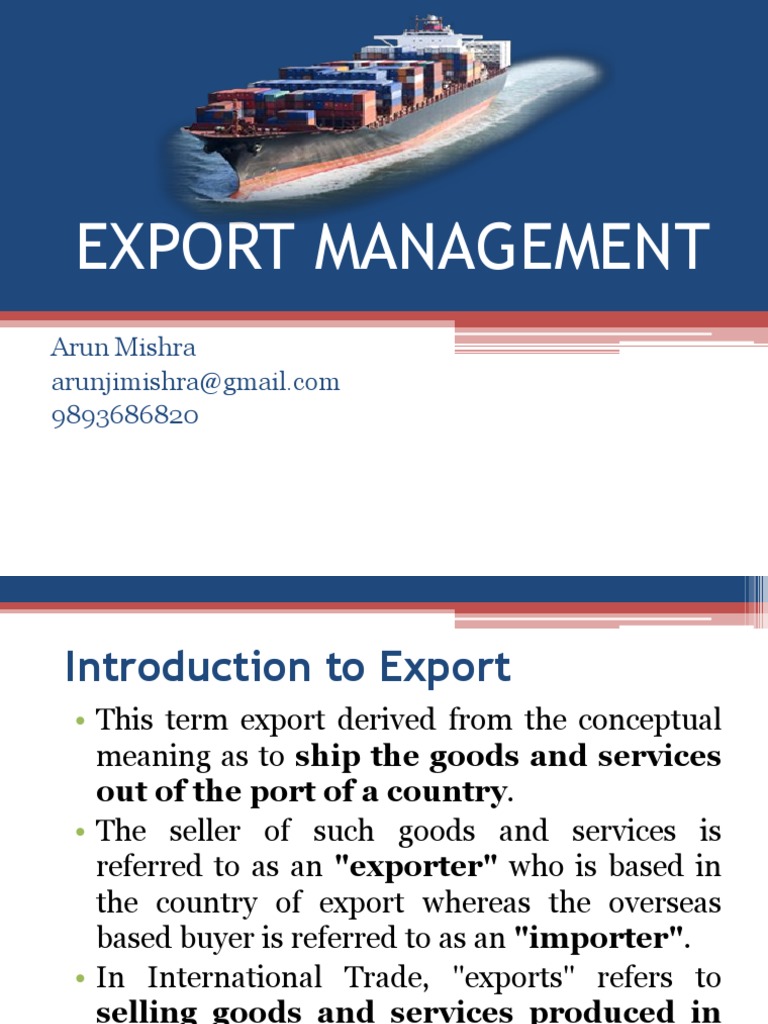Export Management | PDF | Letter Of Credit | Exports
