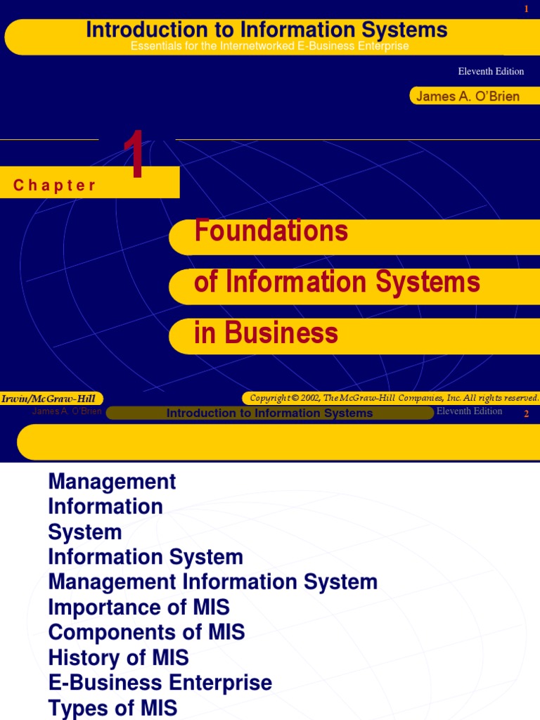 Chap001 Revised | PDF | Information System | Management Information System
