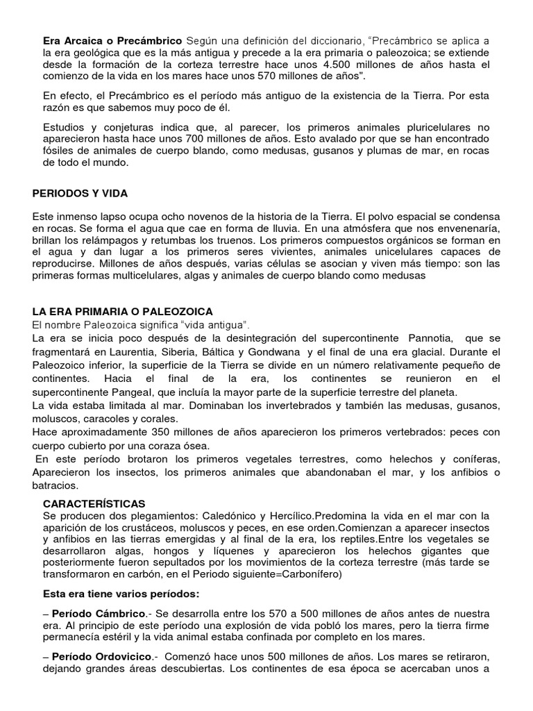 La Era Azoica | PDF | Tierra | Estratigrafía