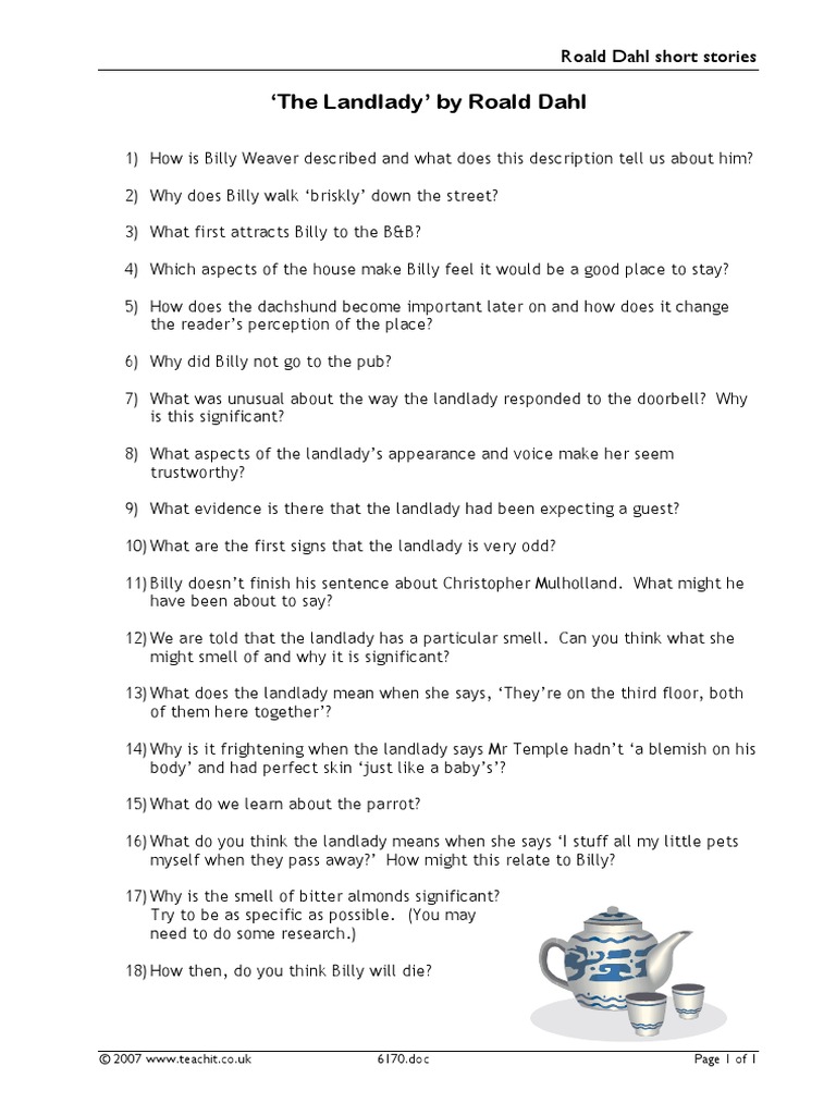 The Landlady - Questionnaire | PDF