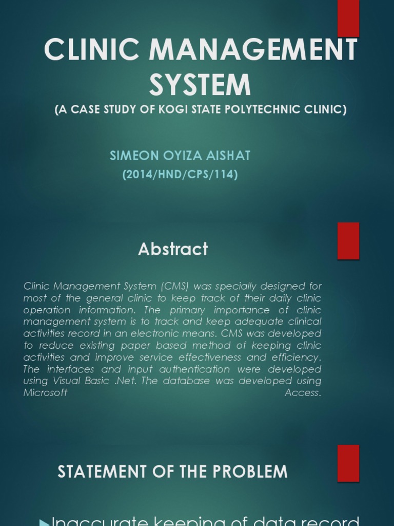 Clinic Management System Overview | PDF | Business