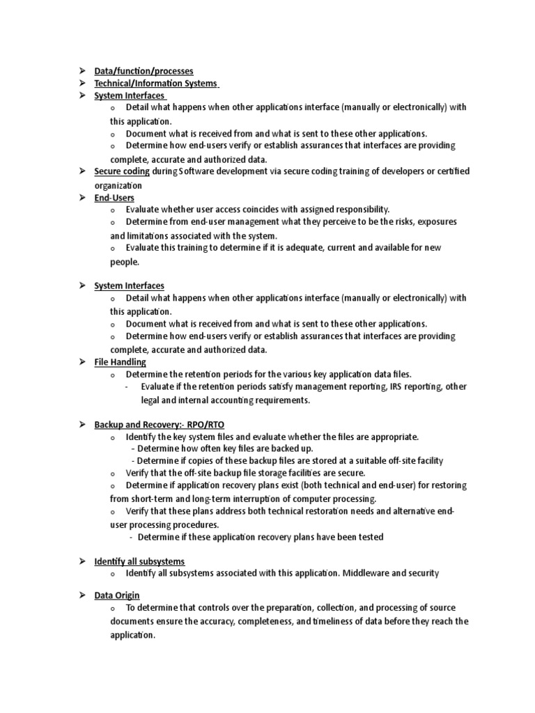 ITGC Controls.doc | Backup | Software Development
