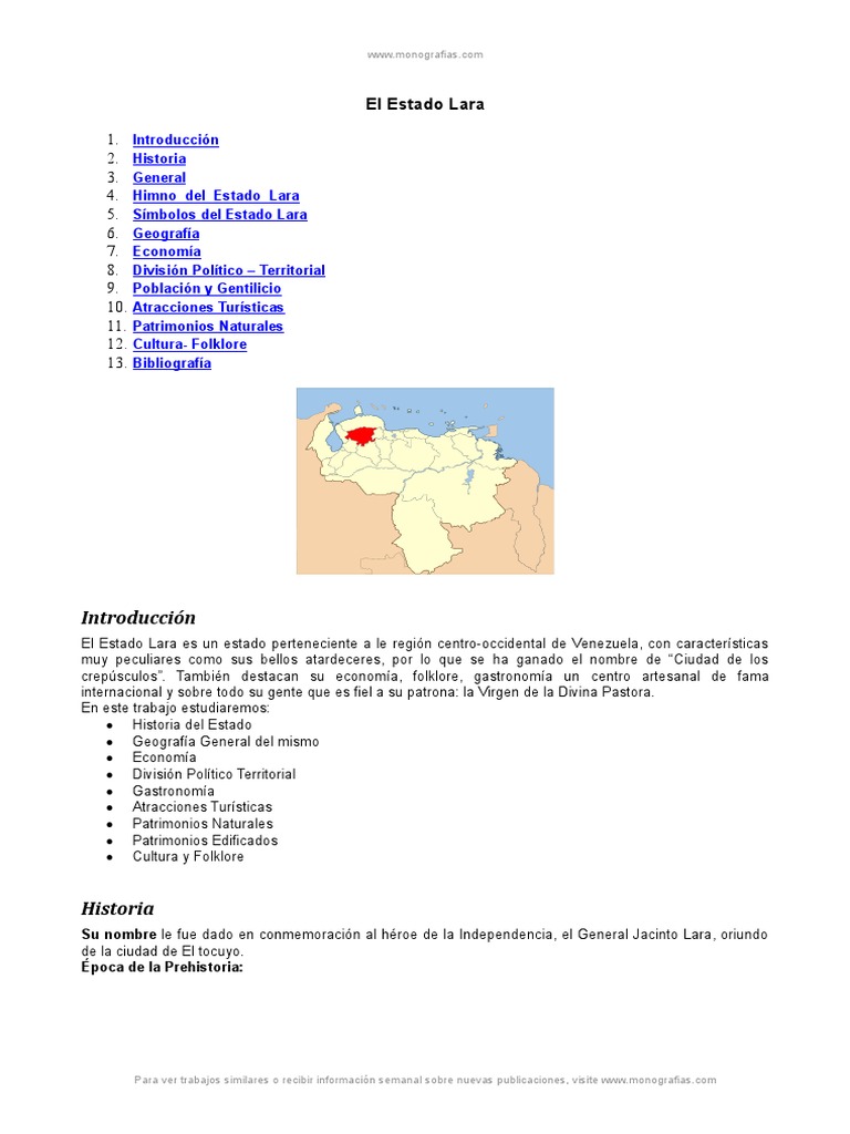 Estado Lara | PDF | Naturaleza
