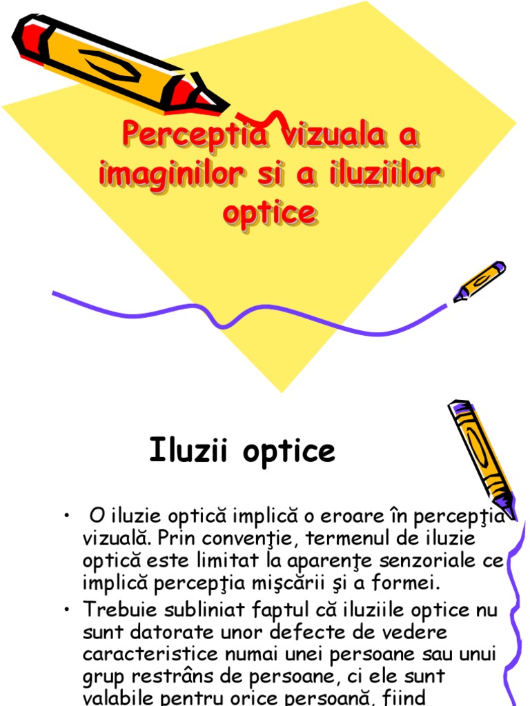Perceptia Vizuala Si Iluzii Optice | PDF