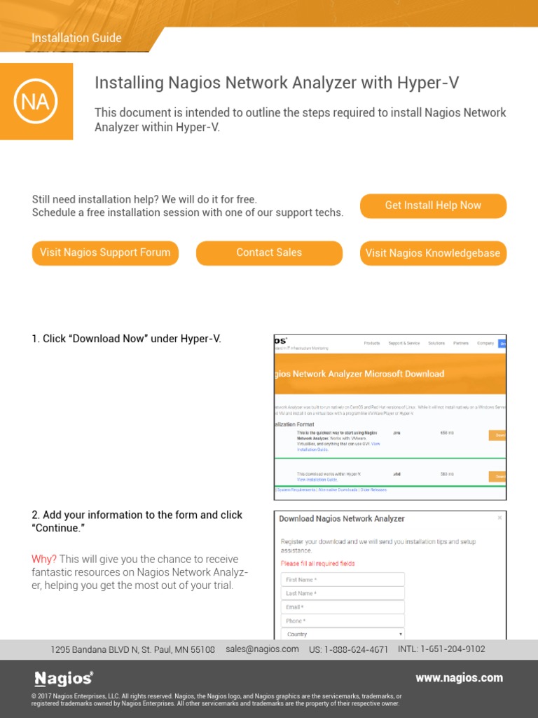 Installing Nagios Network Analyzer With Hyper V | PDF | Hyper V | System Software