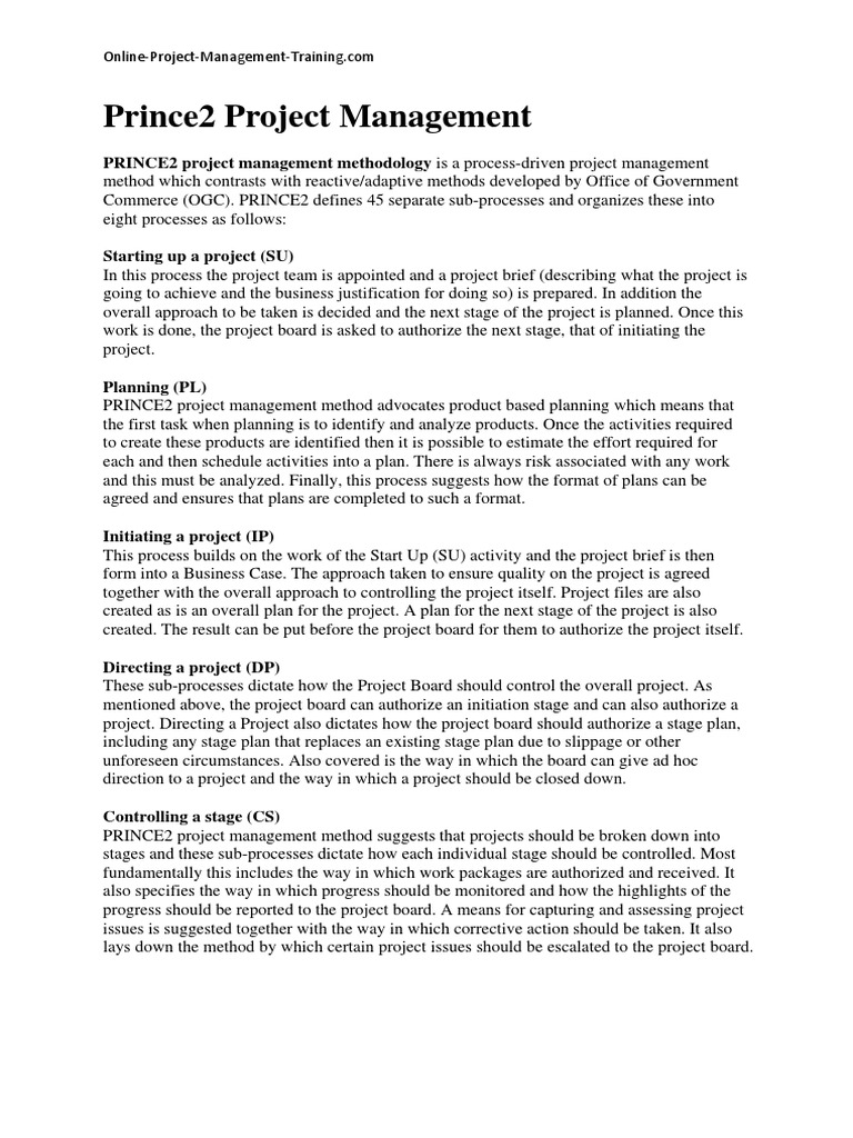 Prince2 Project Management PDF | PDF | Accountability | Leadership