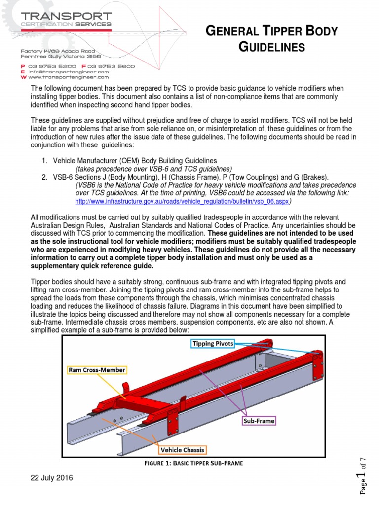General Tipper Guidelines 4 | Download Free PDF | Mechanical ...