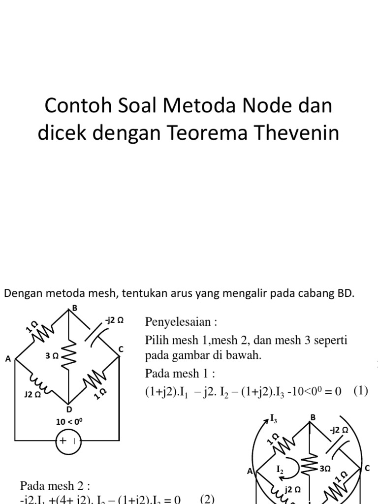 Contoh Soal Metoda Mesh Dan Thevenin | PDF