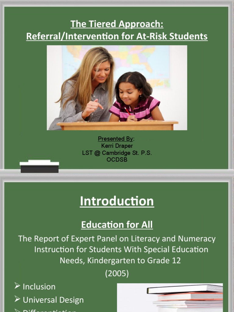 The Tiered Approach | PDF | Special Education | Teachers