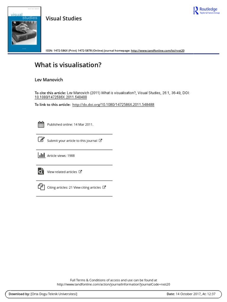 What Is Visualisation?: Visual Studies | PDF | Visualization (Graphics) | Computer Graphics