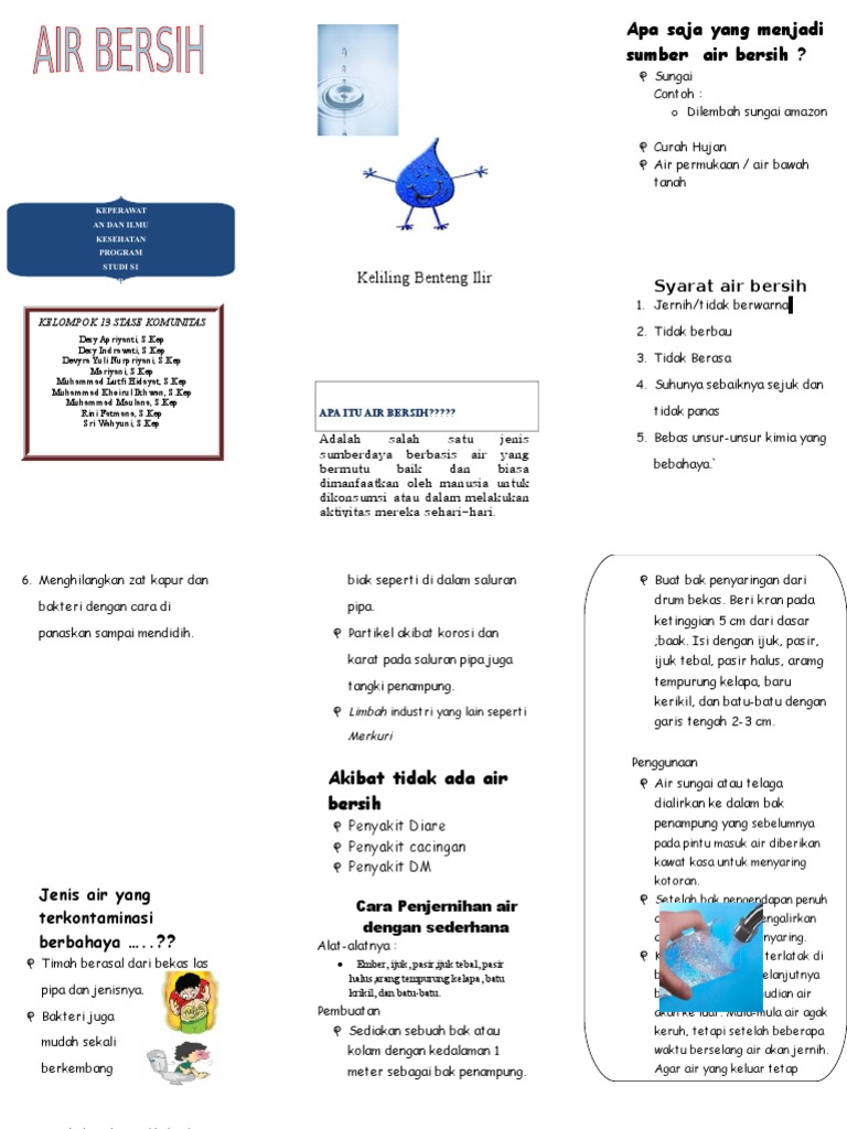 Leaflet Air Bersih | PDF