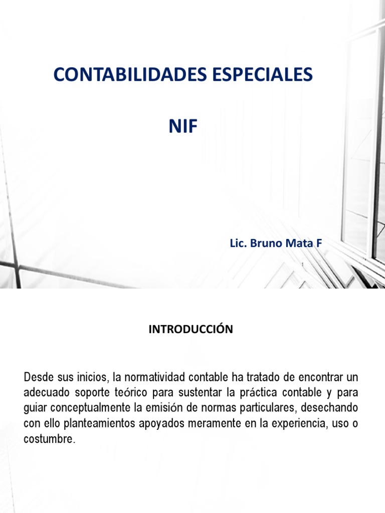 NIF | PDF | normas internacionales de INFORMACION FINANCIERA | Contabilidad