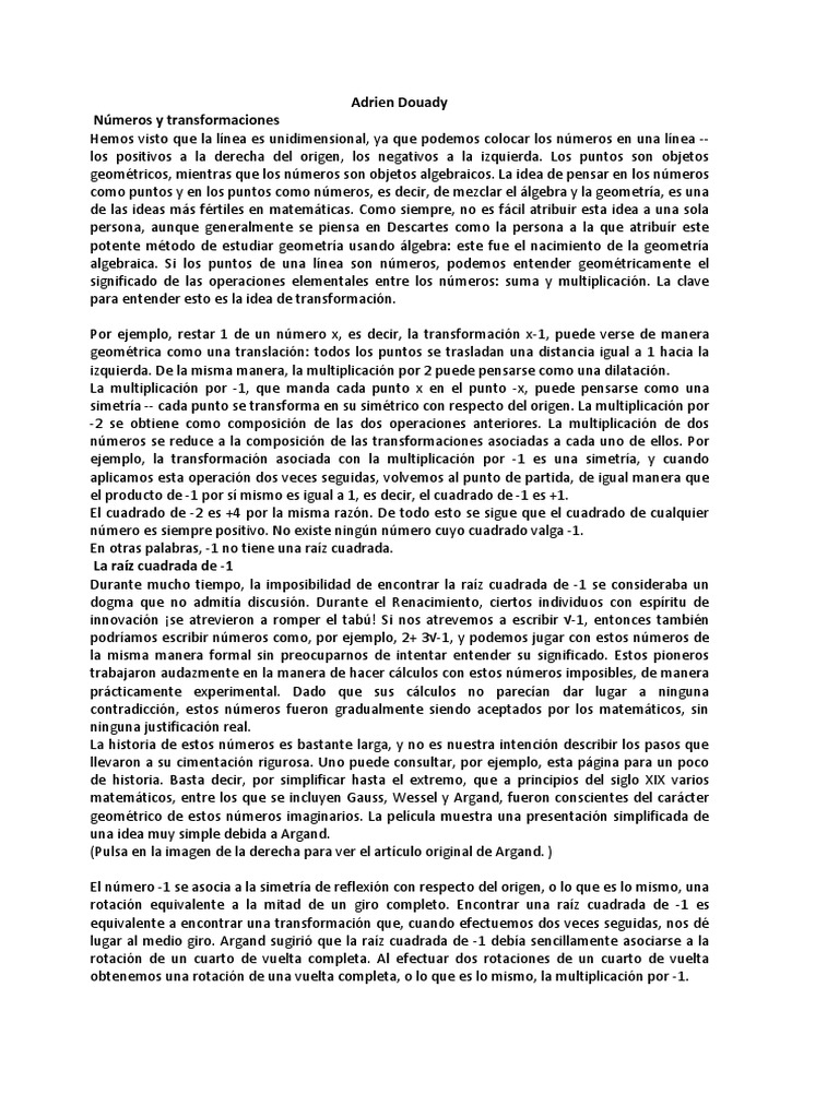 Adrien Douady | PDF | Número complejo | Multiplicación