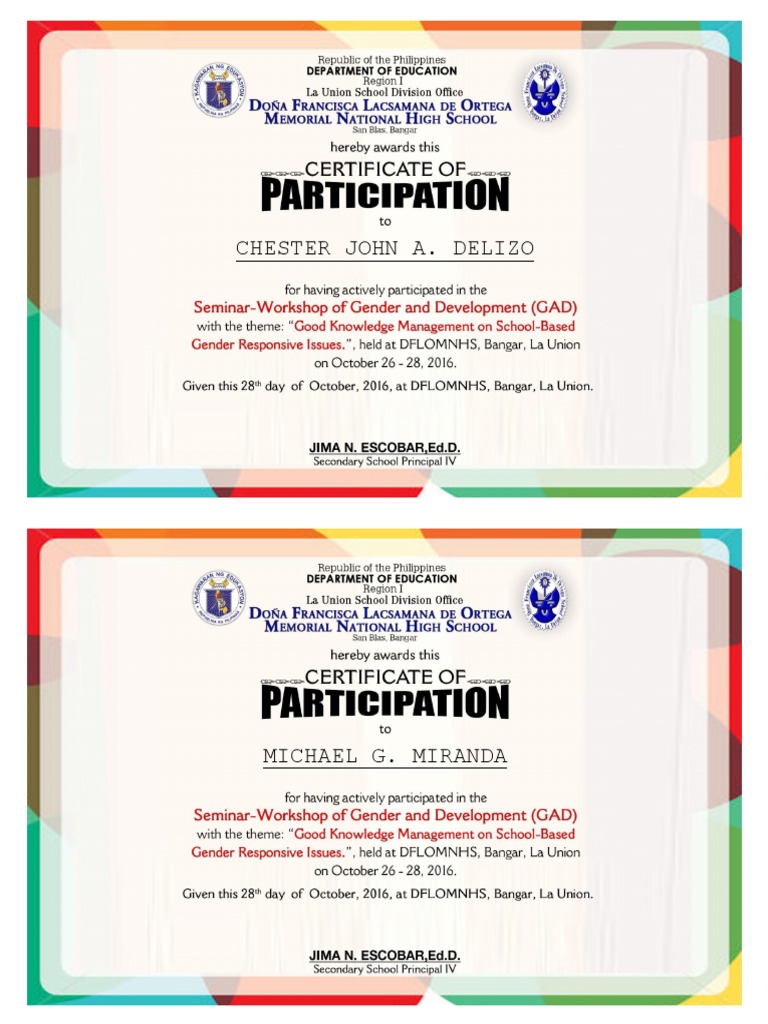 Gad Certificate | PDF