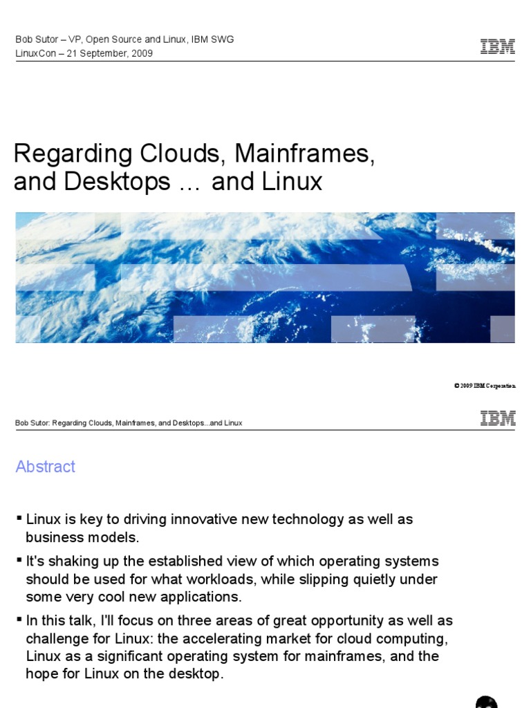 Why Mainframe Linux | PDF | Mainframe Computer | Cloud Computing