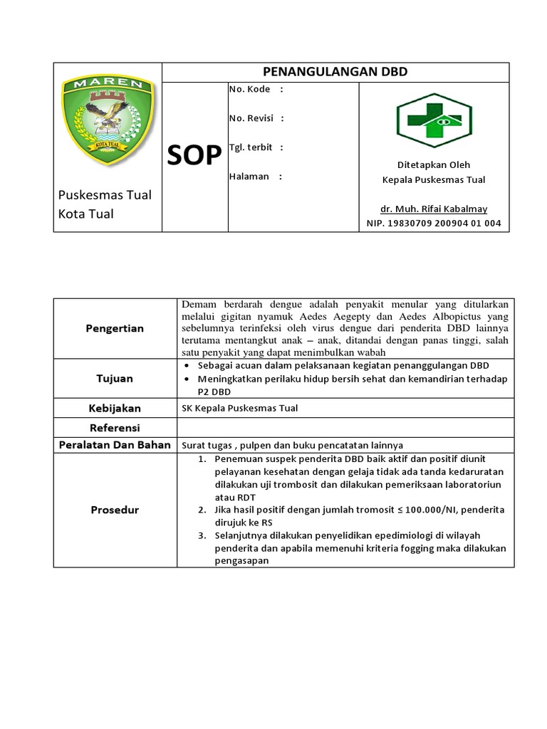 Sop DBD | PDF