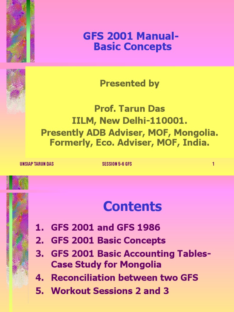 GFS 2001 Manual-Basic Concepts | PDF | Debits And Credits | Balance Sheet