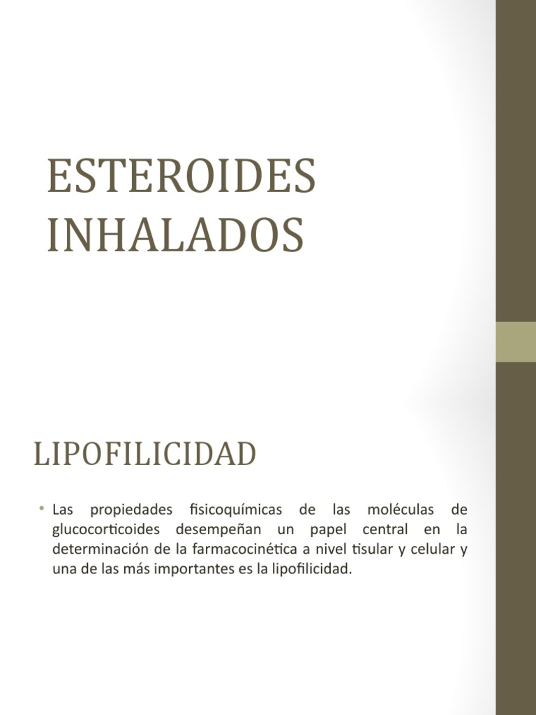 Esteroides Inhalados | PDF | Biodisponibilidad | Glucocorticoides