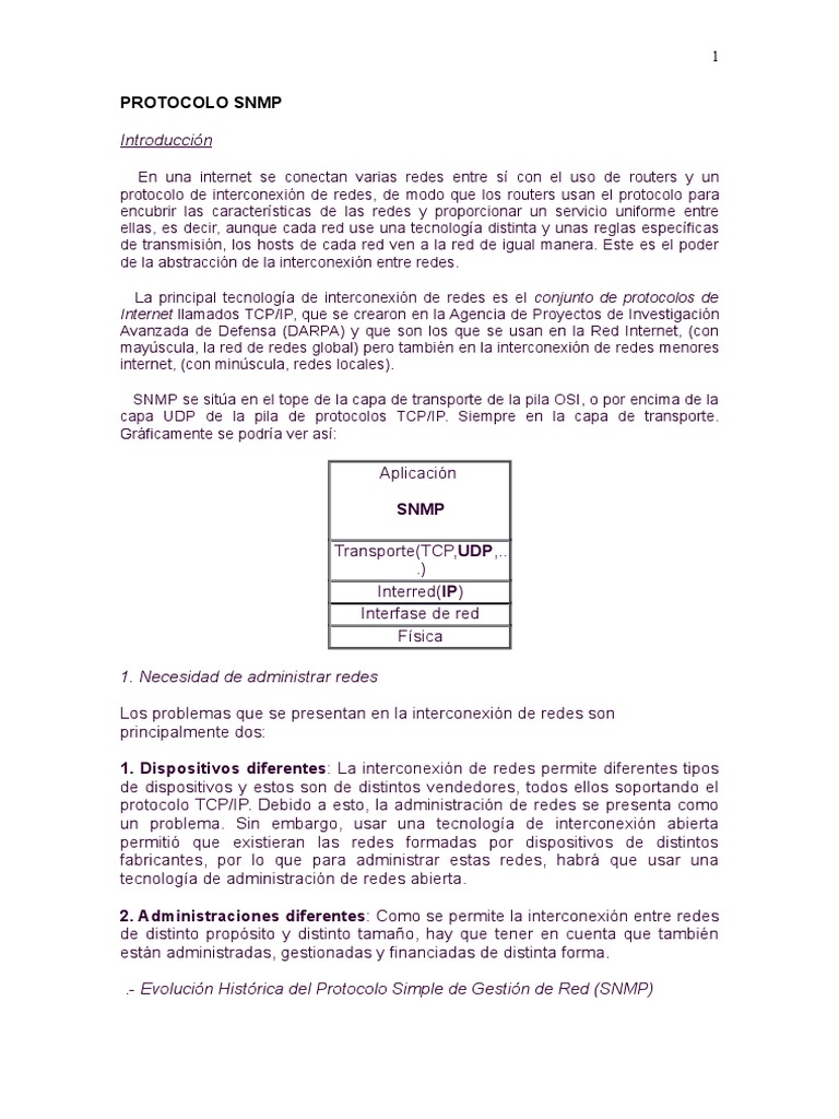 Protocolo SNMP | Descargar gratis PDF | Red de computadoras | Protocolos de internet