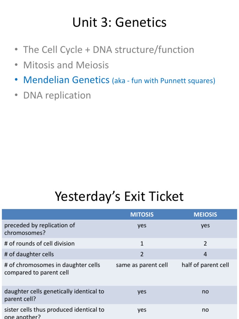 Mendelian Genetics Overview | PDF | Meiosis | Zygosity