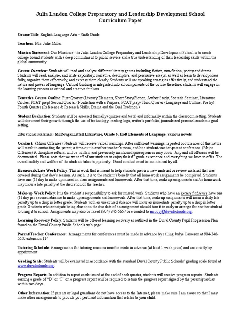Julia Landon College Preparatory and Leadership Development School ...