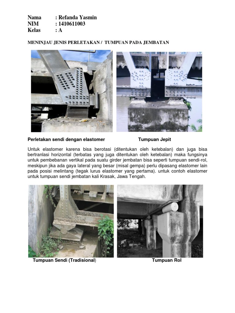Tugas Meninjau Jenis Perletakan Sendi Dan Rol