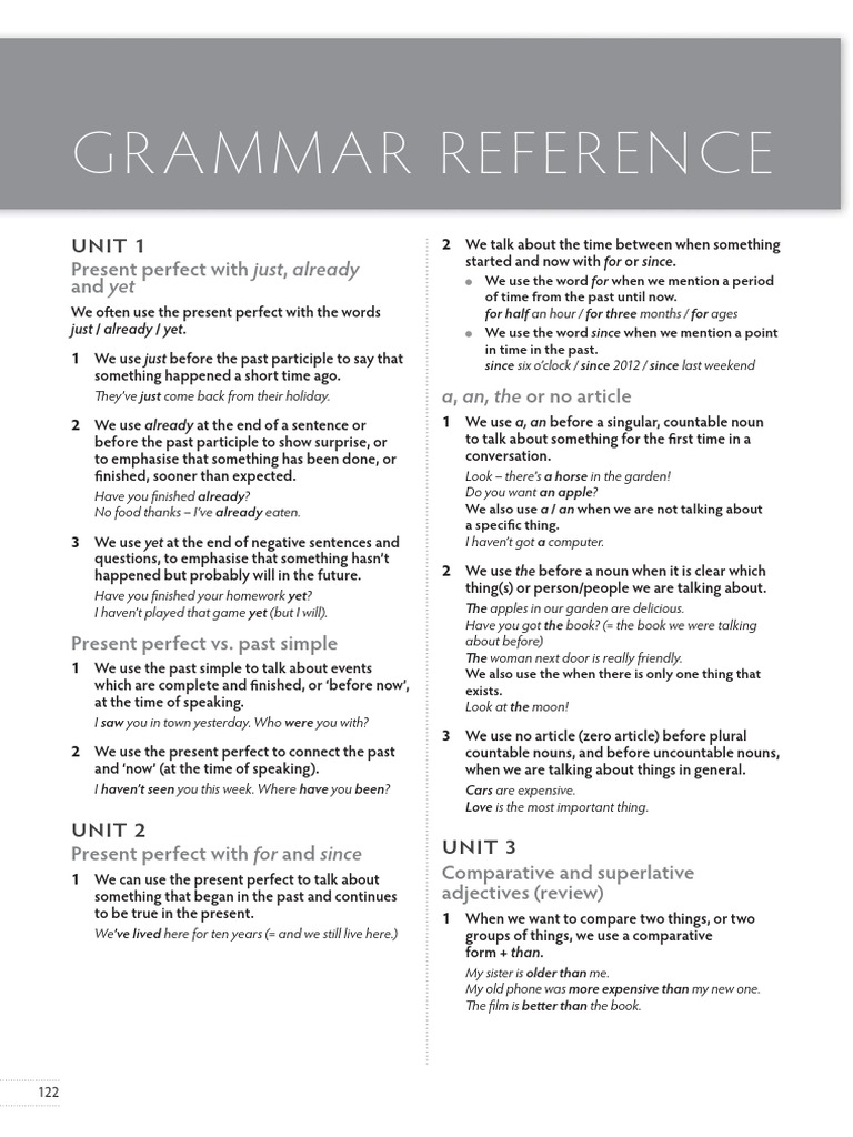 Think l2 Grammar Reference PDF | PDF | Verb | Adjective
