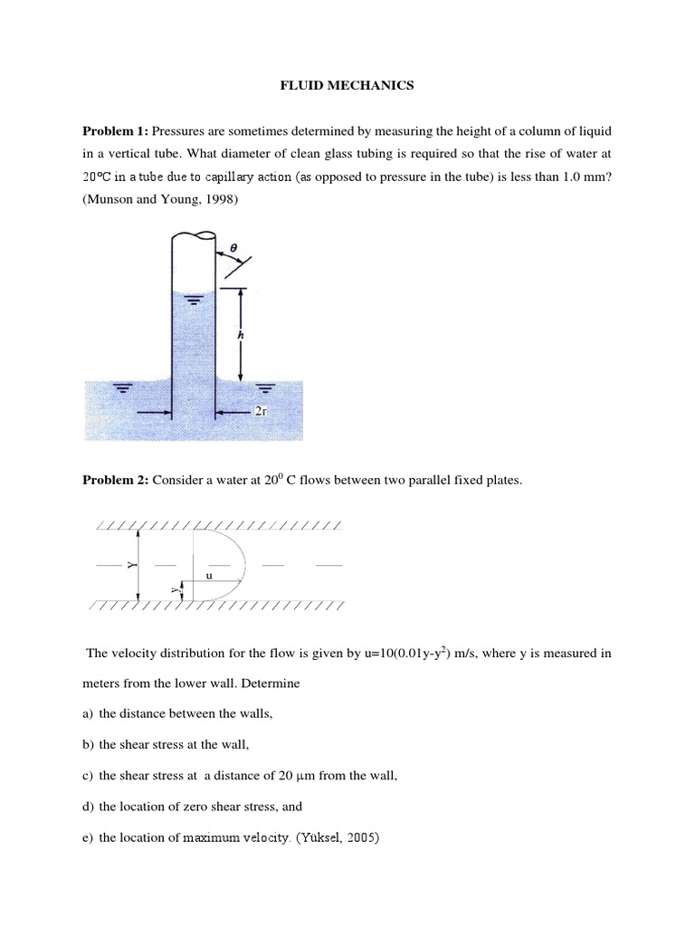 Fluid Mec. Problems | PDF | Fluid Dynamics | Pressure Measurement