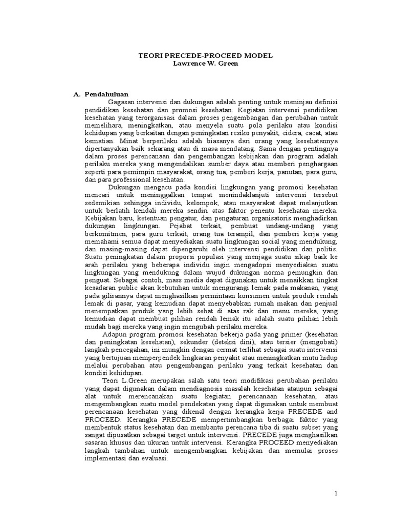 Teori Precede-Proceed - L. Green | PDF