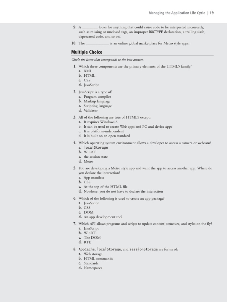 MTA 98-375 Sample Questions | PDF | Cascading Style Sheets | Html Element