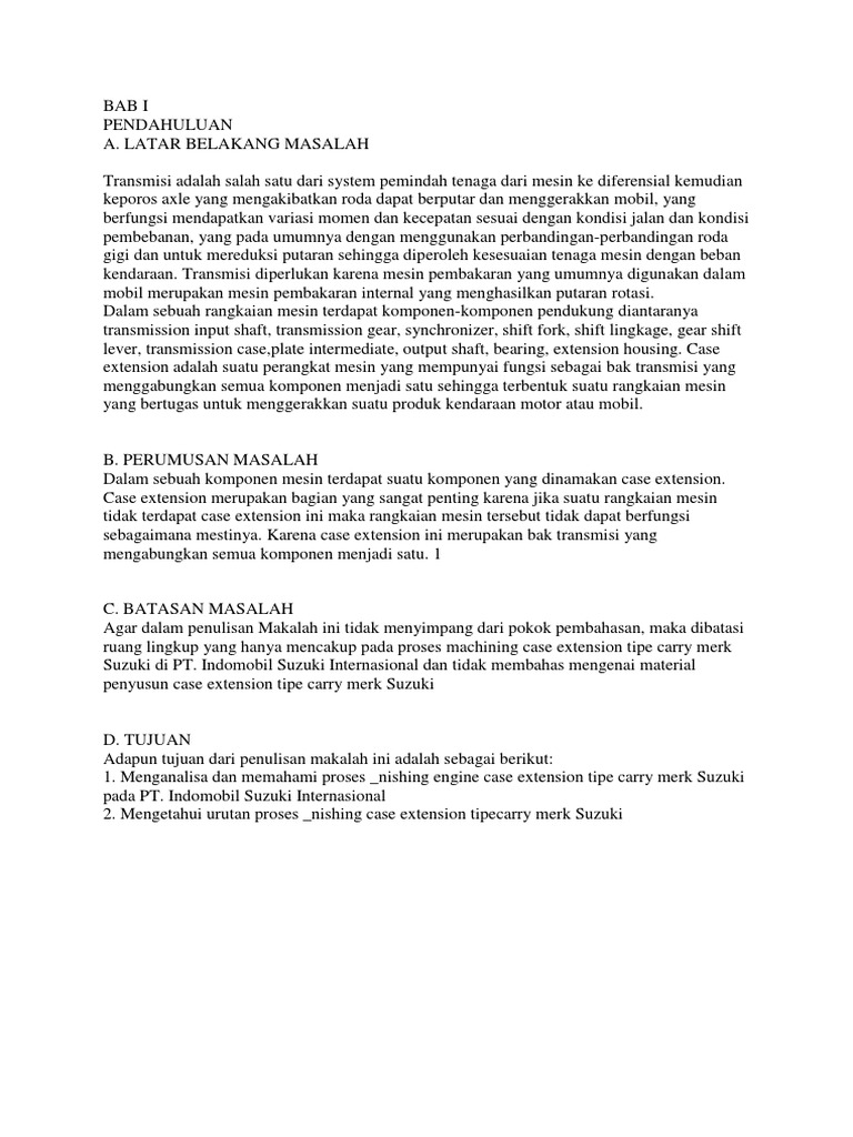 Makalah Transmisi Manual | PDF