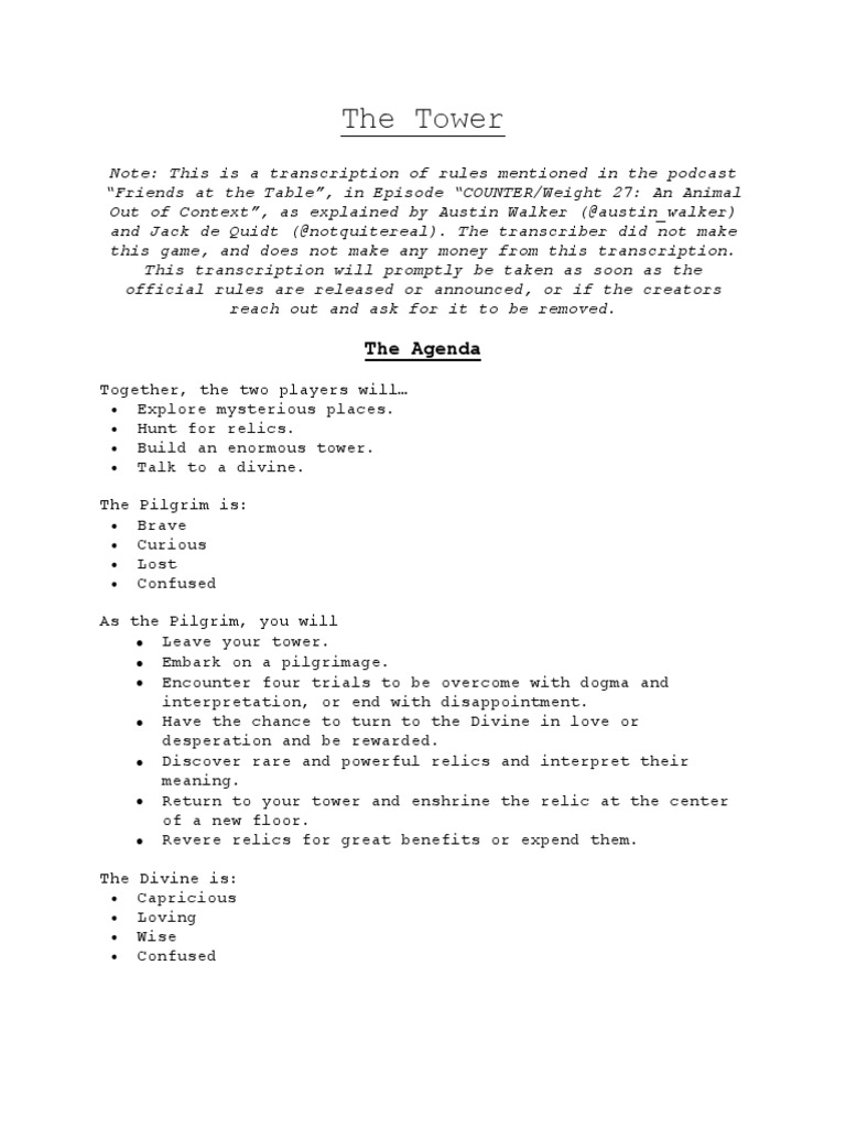 The Tower PDF | PDF | Relic | Pilgrim